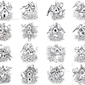 100+ Procreate Bird House Stamps, Nest Brushes for Procreate, Instant ...