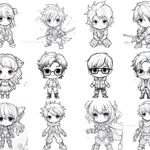 100+ Procreate Chibi Character Guide Stamps, Chibi Character Brushes ...