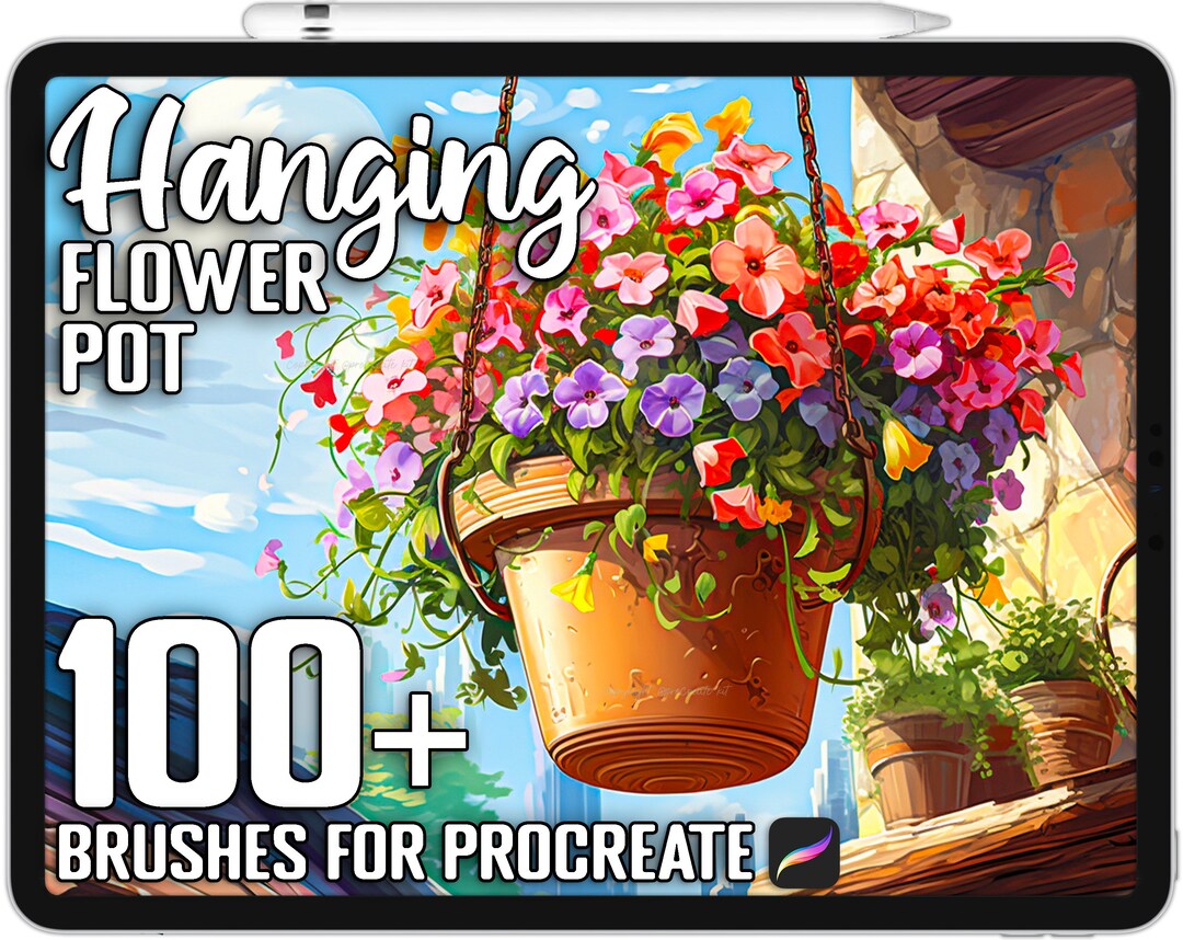 100+ Procreate Hanging Flower Pot Stamps, Hanging Flower Pot Guide ...