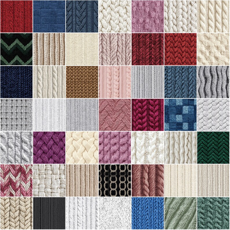 100+ Procreate Sweater Knit Stitch Brushes, Realistic Texture Brushes ...
