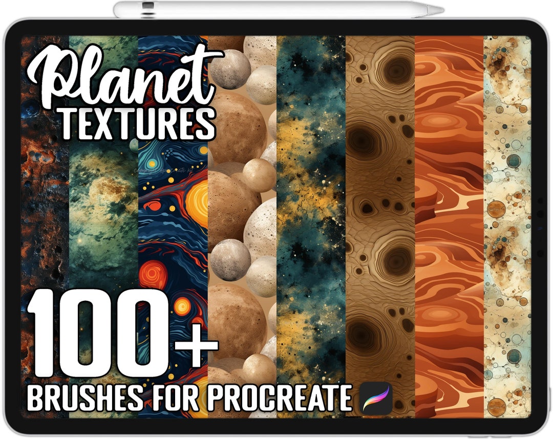 100+ Procreate Planet Texture Brushes, Realistic Brushes for Procreate, Instant Digital Download ...