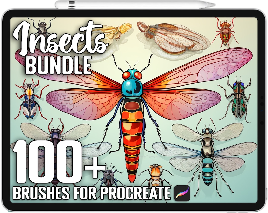 100+ Procreate Insect Stamps, Insect Guide Bundle for Procreate ...