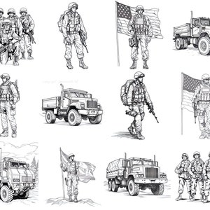 100 Procreate Military Stamp Bundle, Military Brushes for Procreate ...