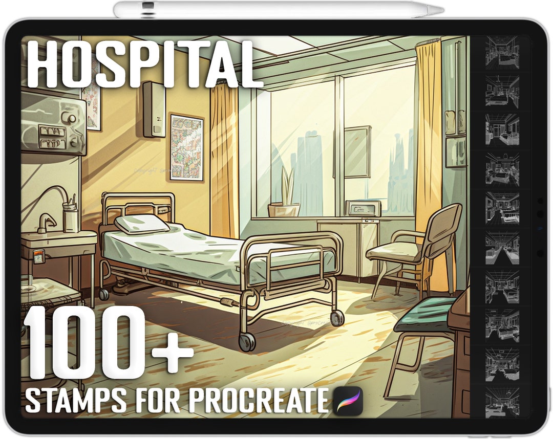 100+ Procreate Hospital Stamps, Hospital Brushes for Procreate, Instant ...