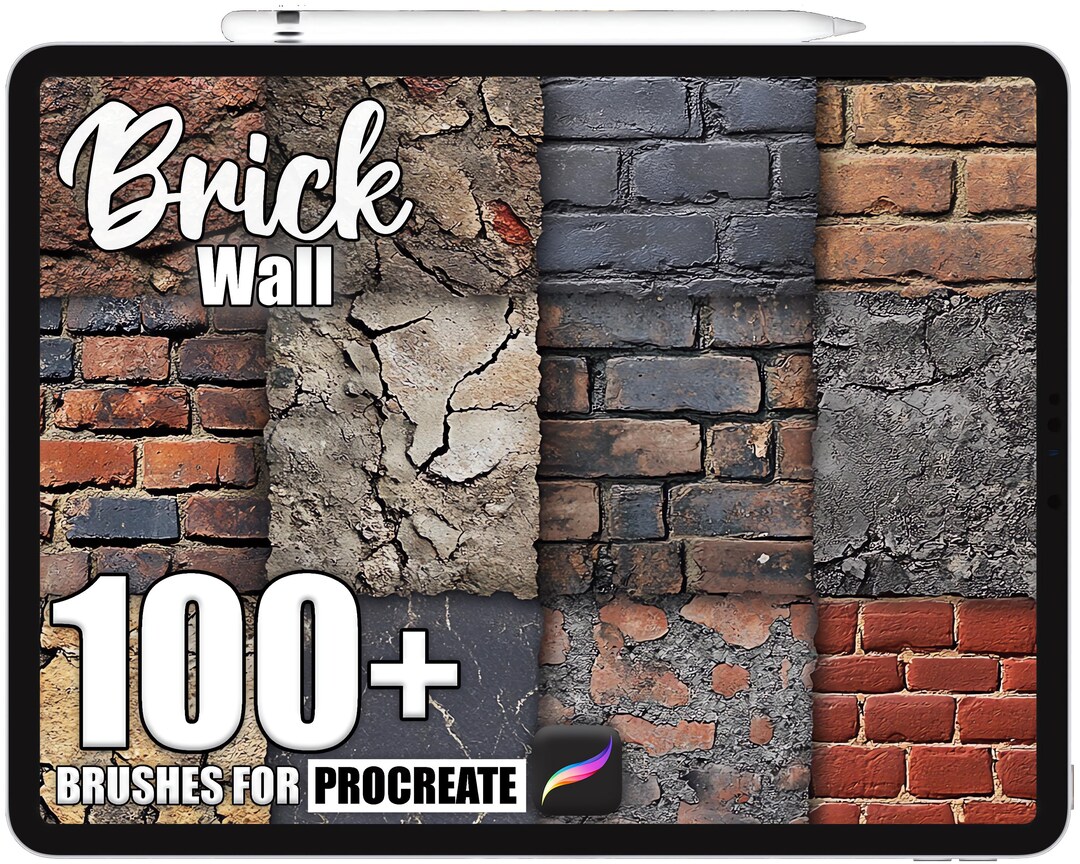 100+ Procreate Brick Wall Brushes, Realistic Texture Brushes for ...