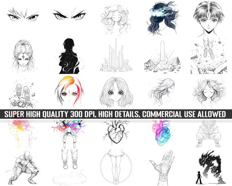 100+ Procreate Anime Power-up Stamps, Realistic Brushes for Procreate ...