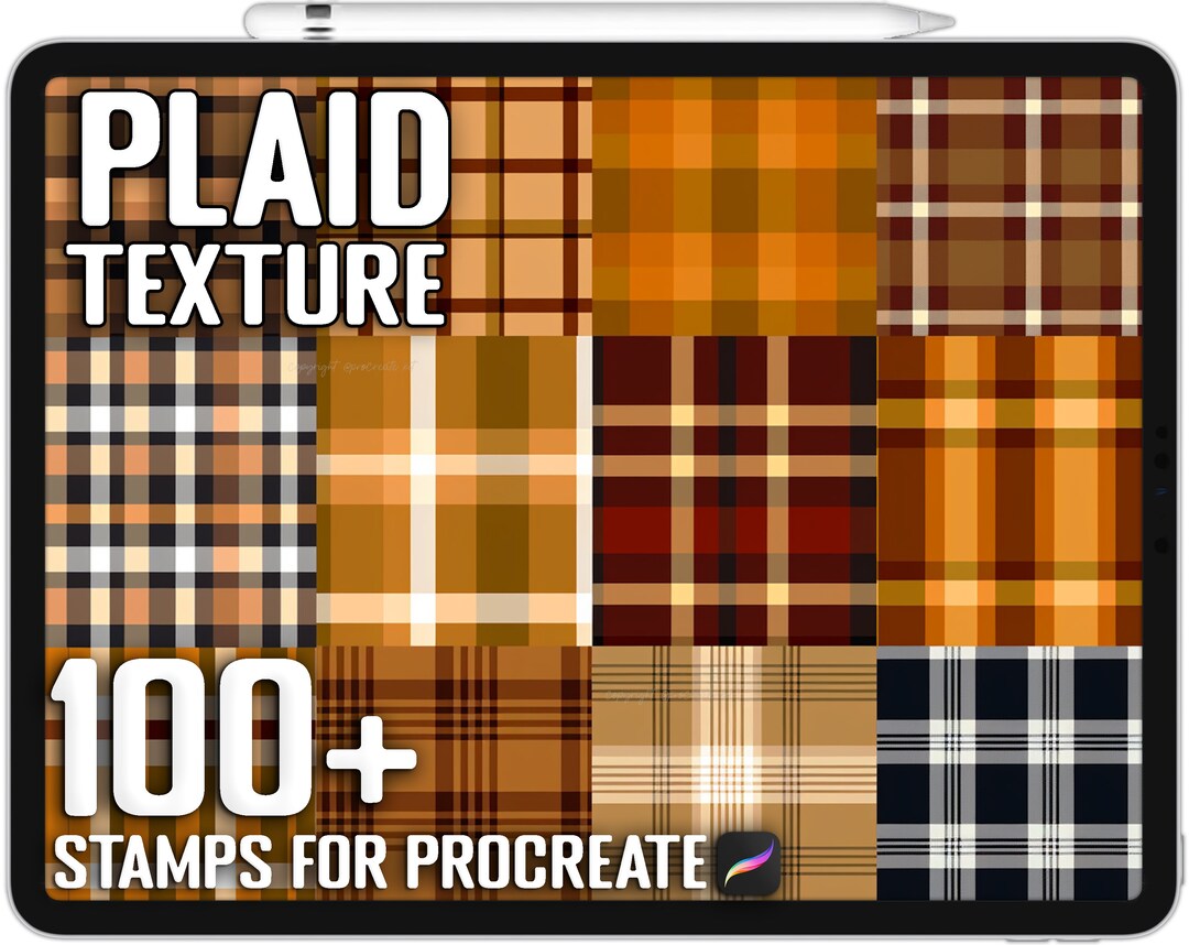 100+ Procreate Plaid Pattern Brushes, Realistic Brushes for Procreate ...