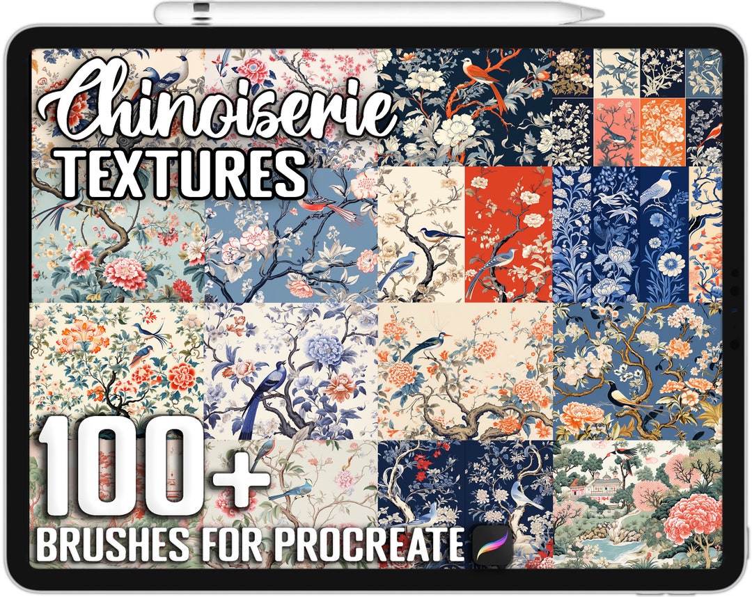 100+ Procreate Chinoiserie Pattern Texture Brushes, Realistic Brushes ...