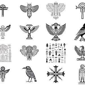 100+ Procreate Ancient Hieroglyphic Stamps, Ancient Egypt Symbols Guide ...
