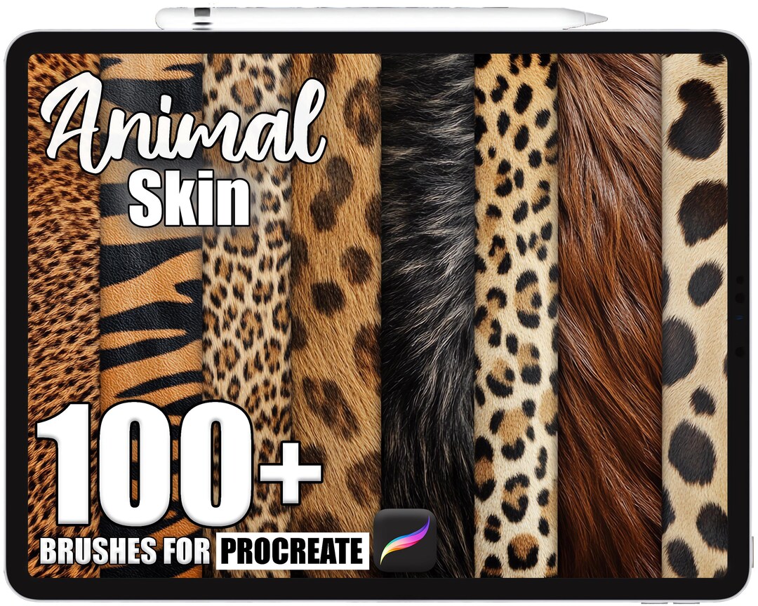 100+ Procreate Animal Skin Brushes, Realistic Texture Brushes for ...