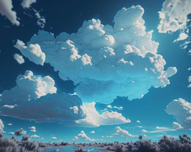 100 Procreate Realistic Clouds Stamps Clouds Brushes for - Etsy