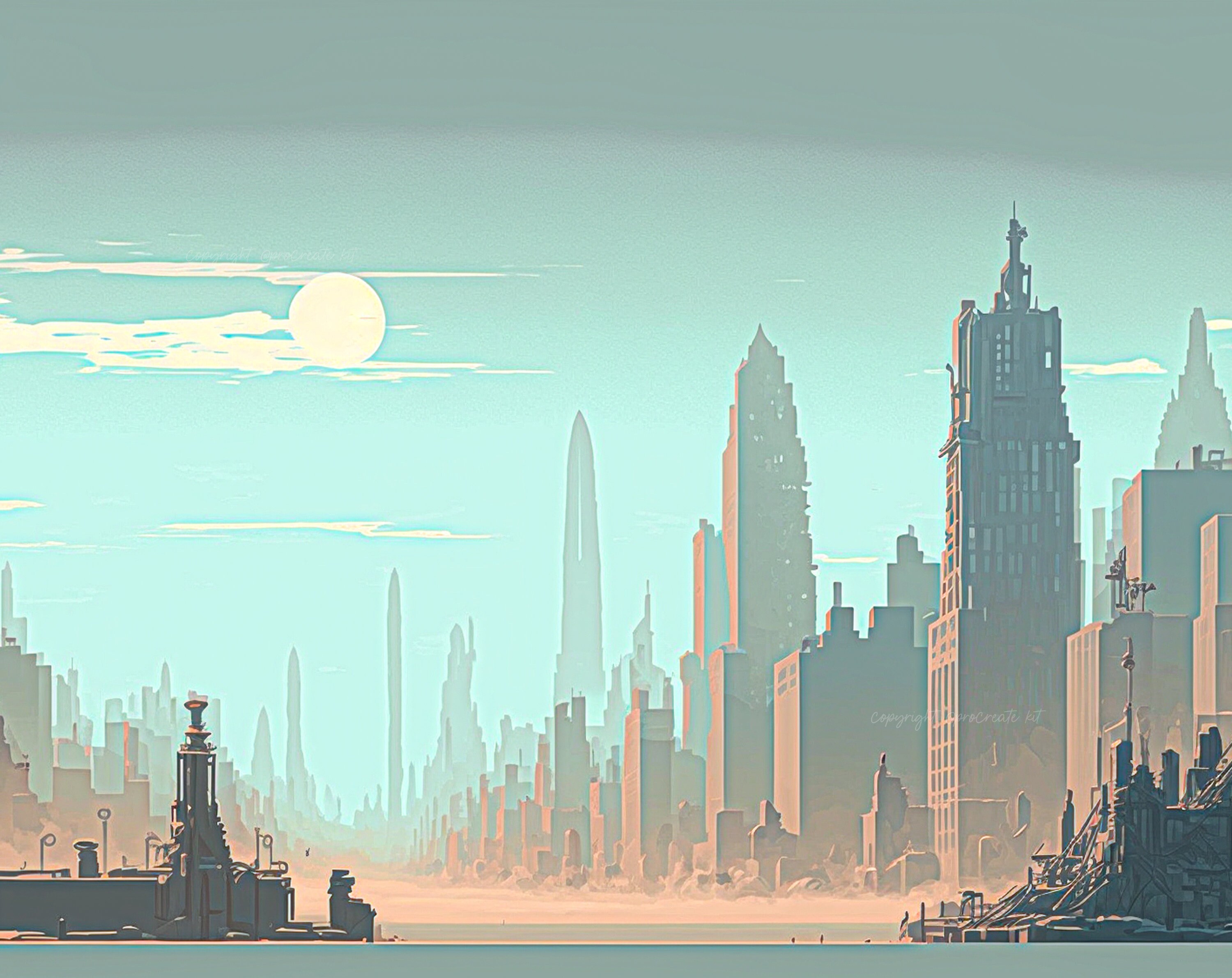 100+ Procreate City Scape Stamps, Unique City Scape Guide Brushset ...