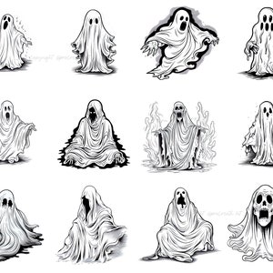 100+ Procreate Ghost Stamps, Ghost Brushes for Procreate, Instant ...