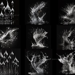 100+ Procreate Realistic Water Splash Stamps, Water Splash Brushes for ...