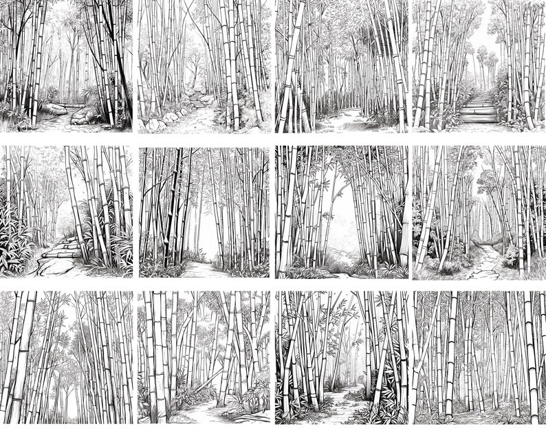 100+ Procreate Bamboo Forest Stamps, Bamboo Forest Brushes for ...