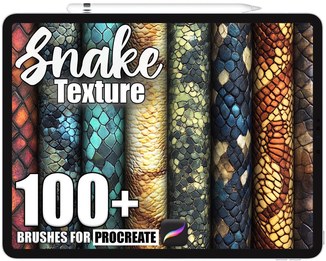 100+ Procreate Snake Texture Brushes, Realistic Texture Brushes for ...
