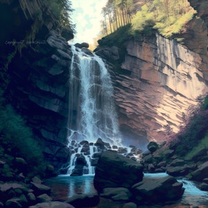 100+ Procreate Realistic Waterfall Stamps, Waterfall Brushes for ...