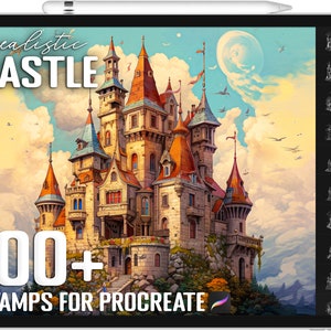 100+ Procreate Castle Stamps, Castle Brushes for Procreate, Instant ...