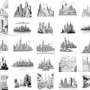 100+ Procreate City Scape Stamps, Unique City Scape Guide Brushset ...