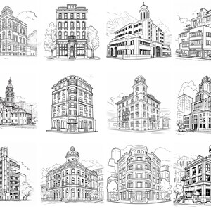 100+ Procreate Building Stamps, Building Brushes for Procreate, Instant ...
