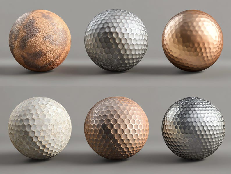 100+ Procreate Dimpled Golf Ball Brushes, Realistic Texture Brushes for ...