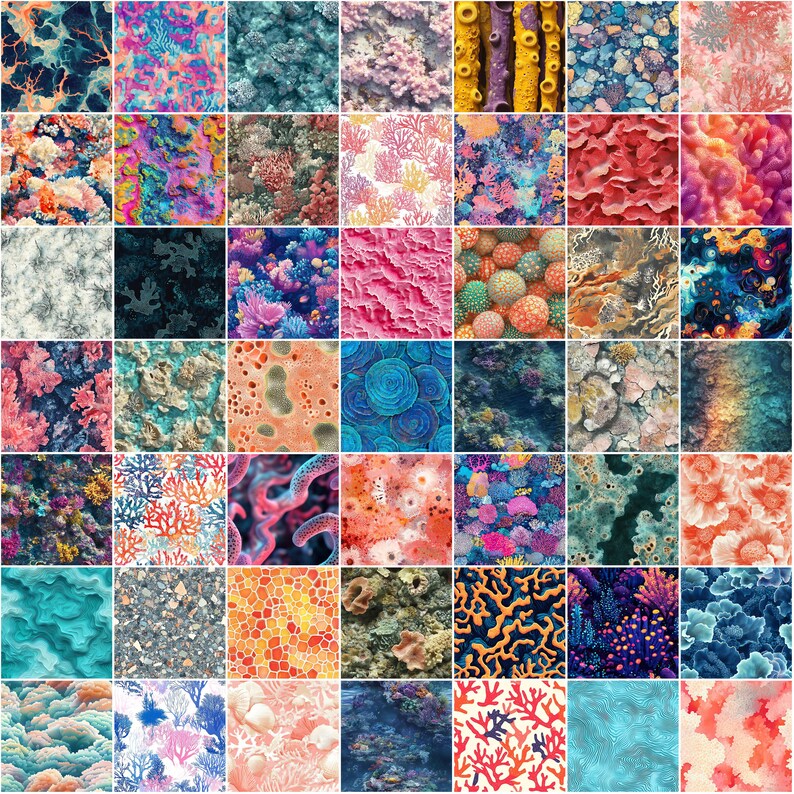 100+ Procreate Coral Reef Brushes, Realistic Texture Brushes for ...