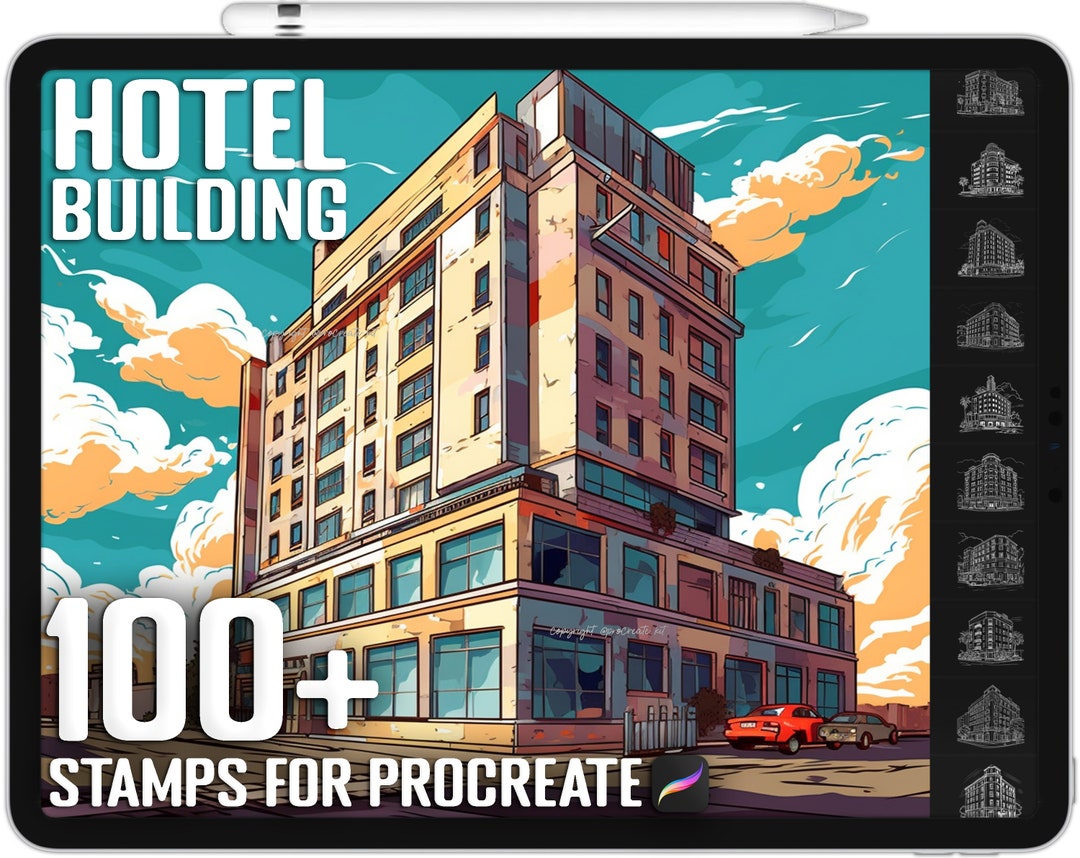 100+ Procreate Hotel Stamps, Hotel Brushes for Procreate, Instant ...