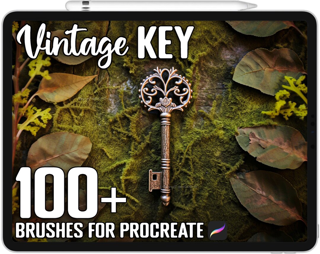 100+ Procreate Vintage Key Stamps, Key Guide Bundle for Procreate ...