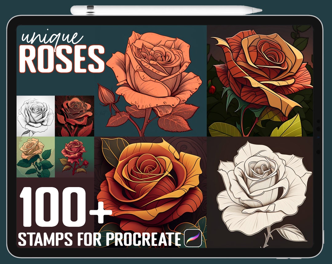 Procreate Realistic Rose Brush, Roses for Procreate, Instant Digital ...