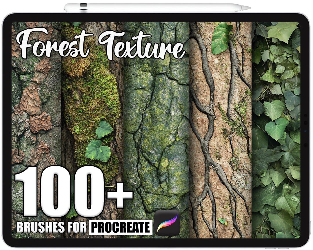 100+ Procreate Forest Texture Brushes, Realistic Texture Brushes for ...