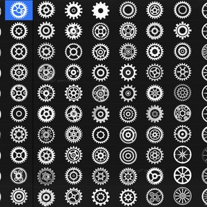 100+ Procreate Gears and Wheels Stamps, Gears and Wheels Brushes for ...