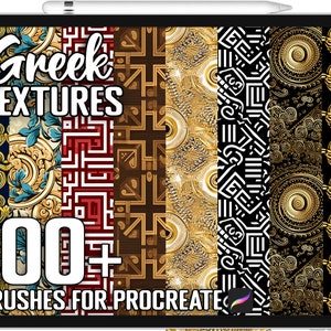 100+ Procreate Greek Texture Brushes, Realistic Brushes for Procreate ...
