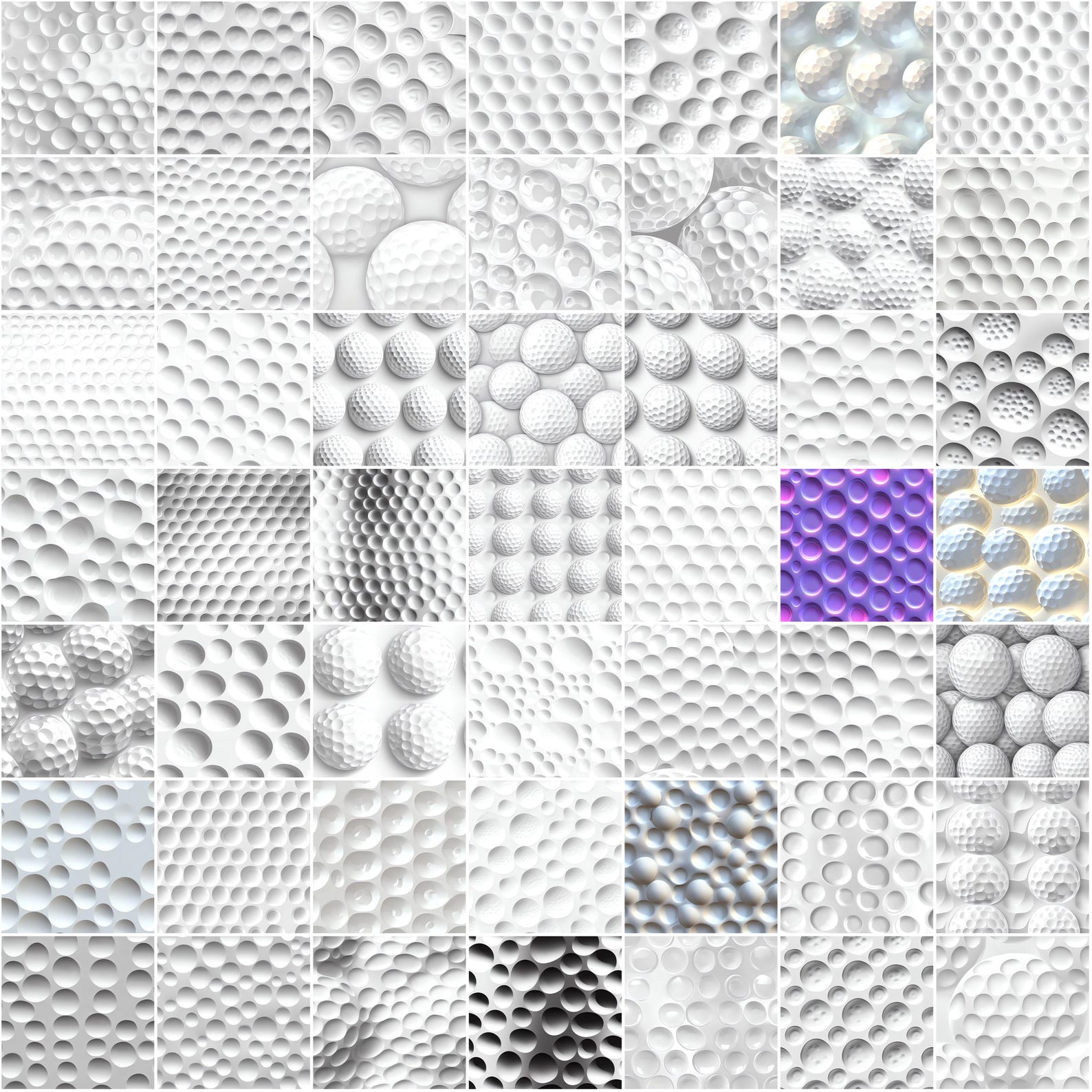 100+ Procreate Dimpled Golf Ball Brushes, Realistic Texture Brushes for ...