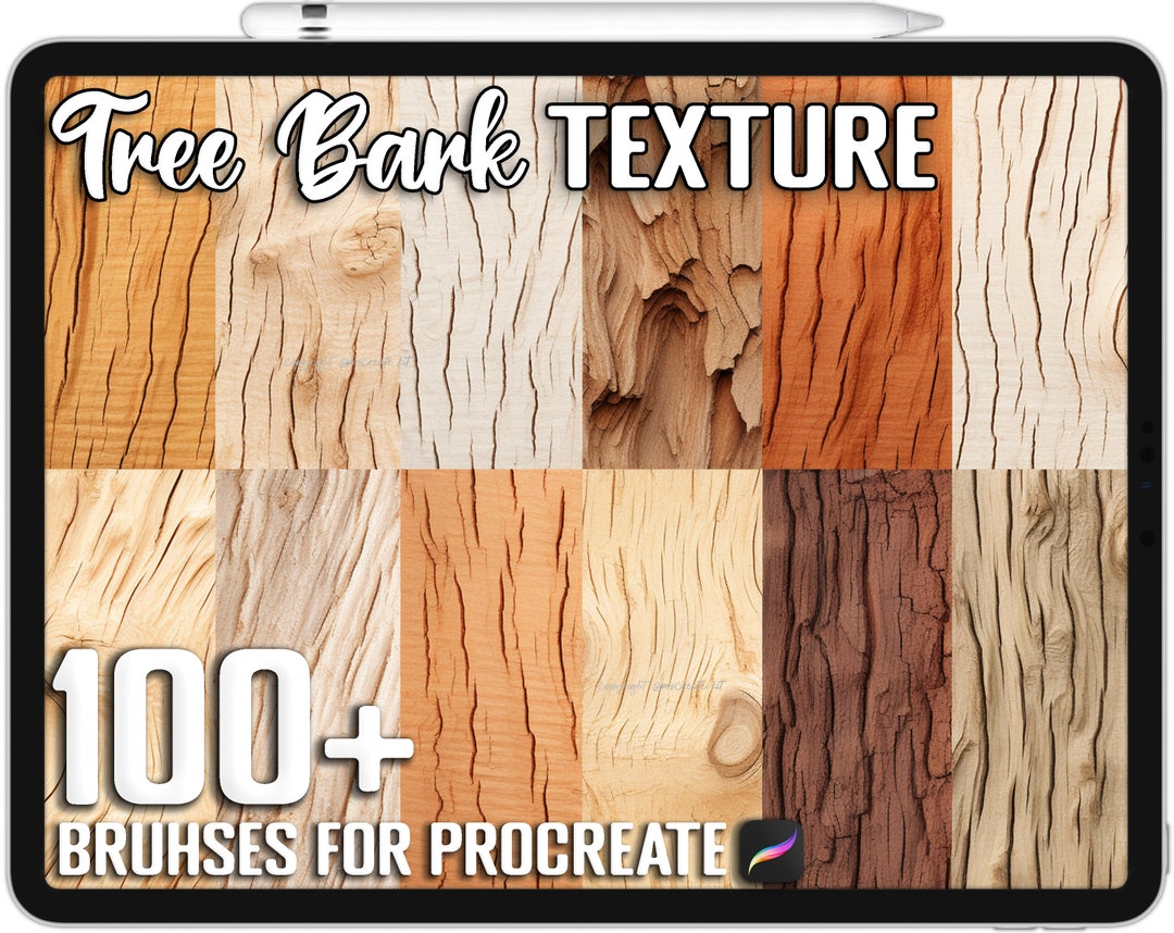 100+ Procreate Tree Bark Texture Brushes, Realistic Brushes for ...