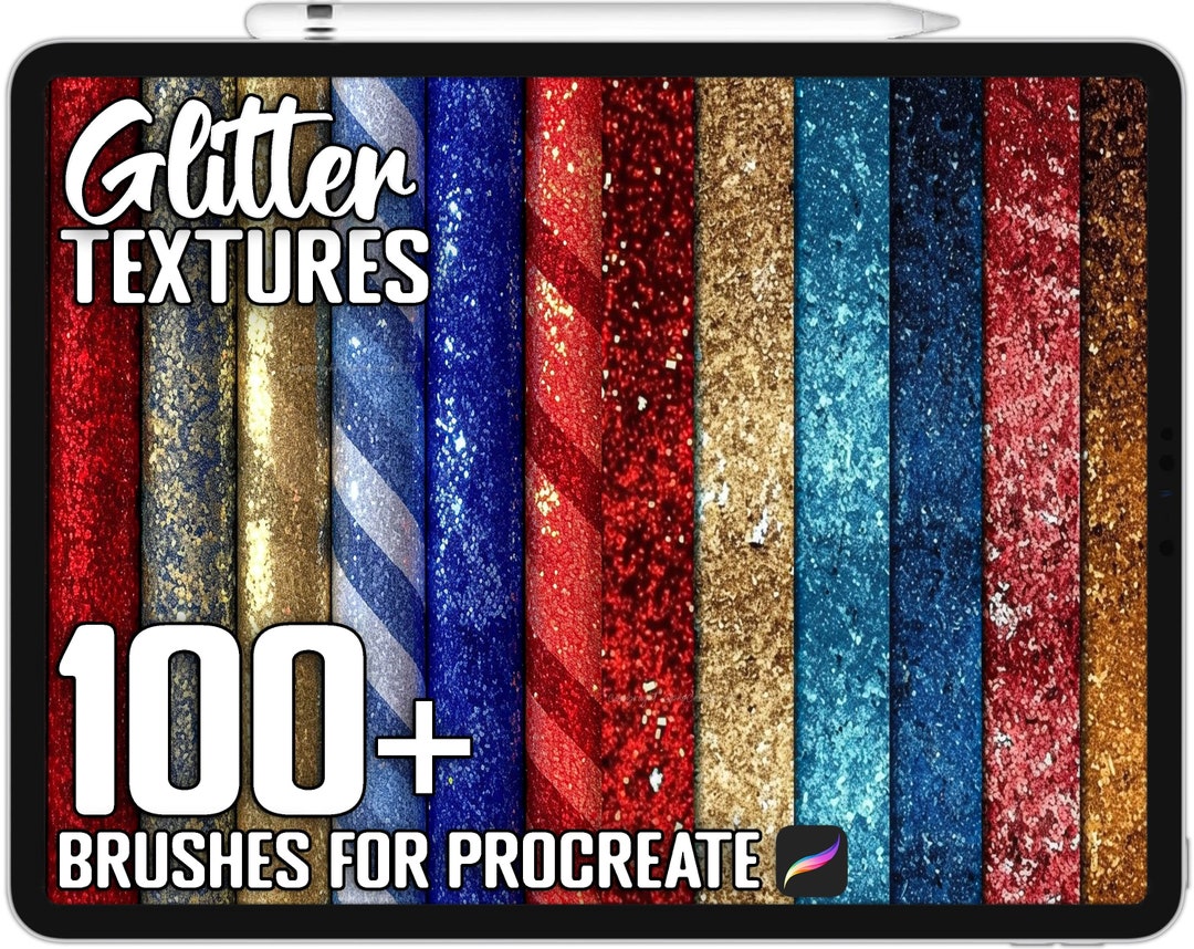 100+ Procreate Glitter Texture Brushes, Realistic Brushes for Procreate, Instant Digital ...