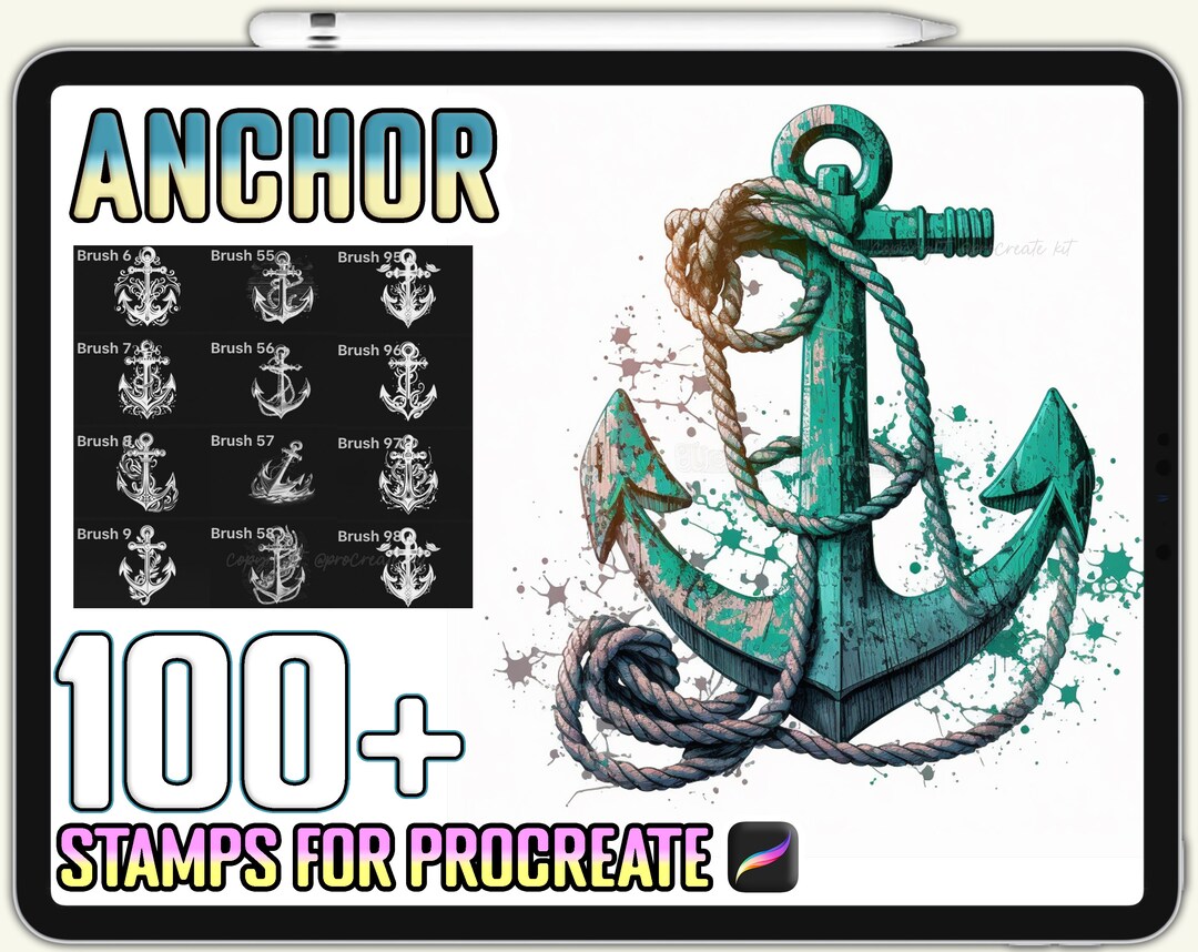 Procreate Anchor Stamps, Anchor Brushes for Procreate, Instant Digital ...
