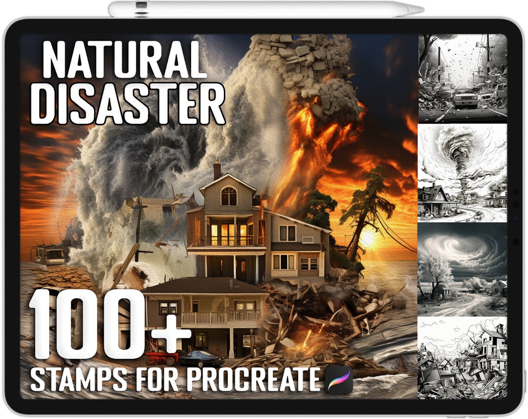 100+ Procreate Natural Disaster Stamps, Natural Disaster Brushes for ...