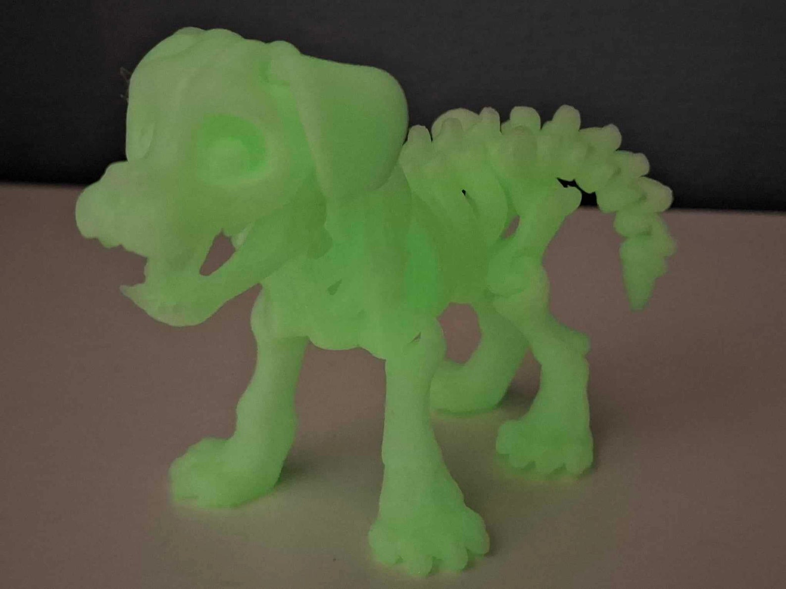 3D Printed Articulated Dog Skeleton Jointed Animals Flexible Desk ...