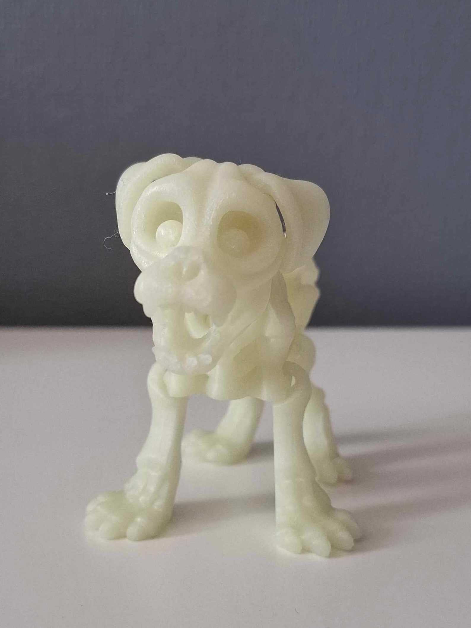 3D Printed Articulated Dog Skeleton Jointed Animals Flexible Desk ...