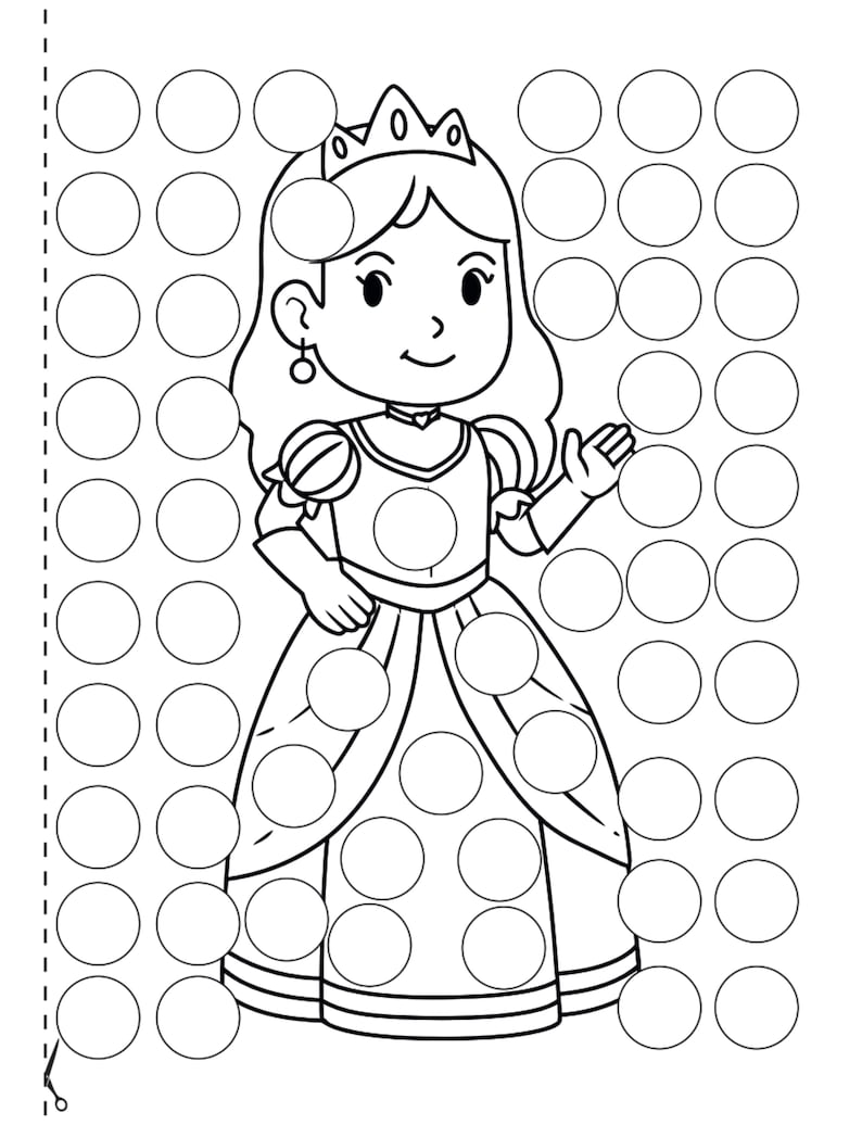 DIGITAL DOWNLOAD| Princess Dot Markers Activity Book for Kids | 45 ...