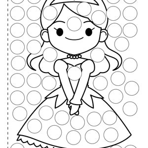 DIGITAL DOWNLOAD| Princess Dot Markers Activity Book for Kids | 45 ...