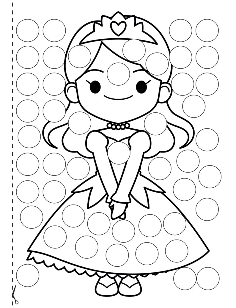 DIGITAL DOWNLOAD| Princess Dot Markers Activity Book for Kids | 45 ...