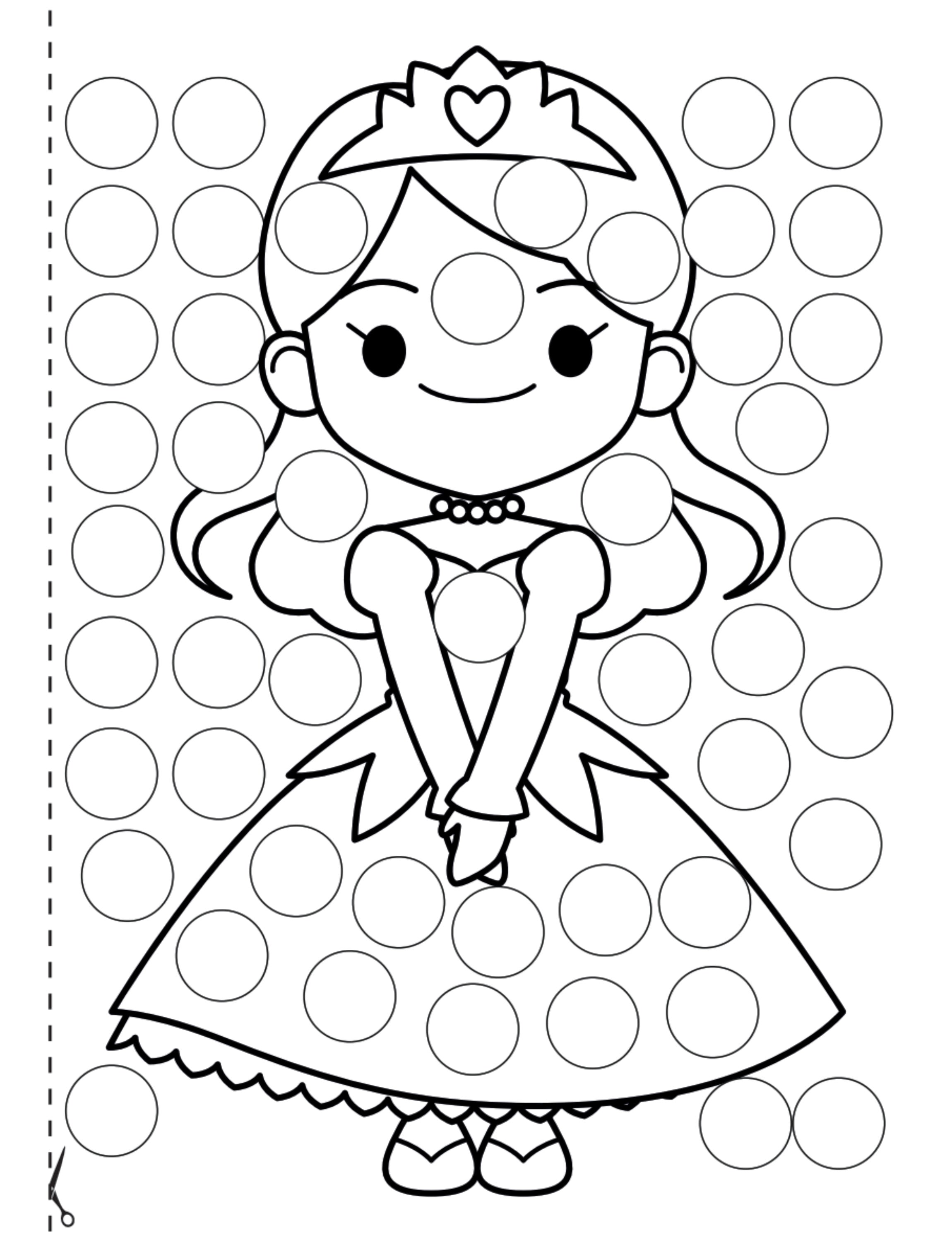 DIGITAL DOWNLOAD| Princess Dot Markers Activity Book for Kids | 45 ...