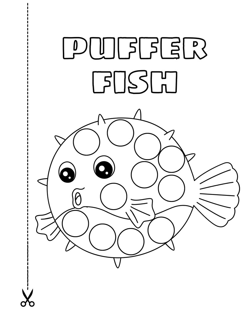 DIGITAL DOWNLOAD Sea Life Vol I Dot Markers Activity Book for Kids 40 ...