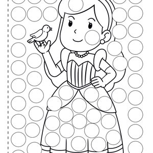 DIGITAL DOWNLOAD| Princess Dot Markers Activity Book for Kids | 45 ...