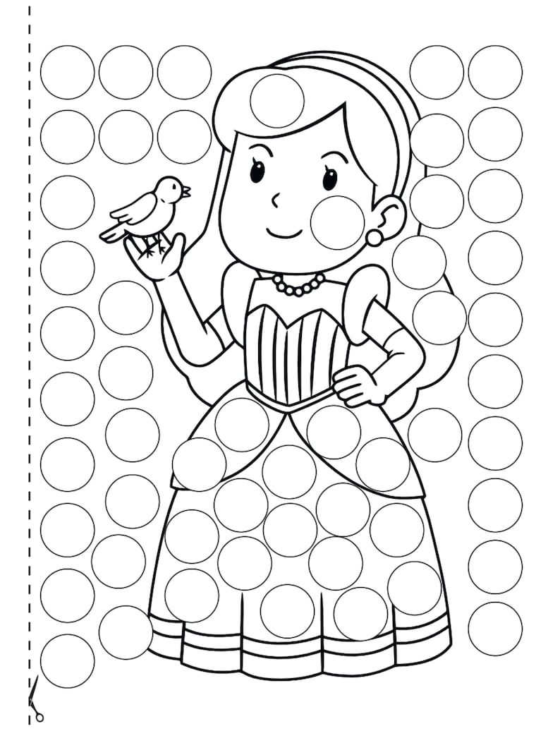 DIGITAL DOWNLOAD| Princess Dot Markers Activity Book for Kids | 45 ...