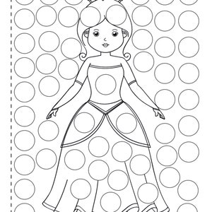 DIGITAL DOWNLOAD| Princess Dot Markers Activity Book for Kids | 45 ...