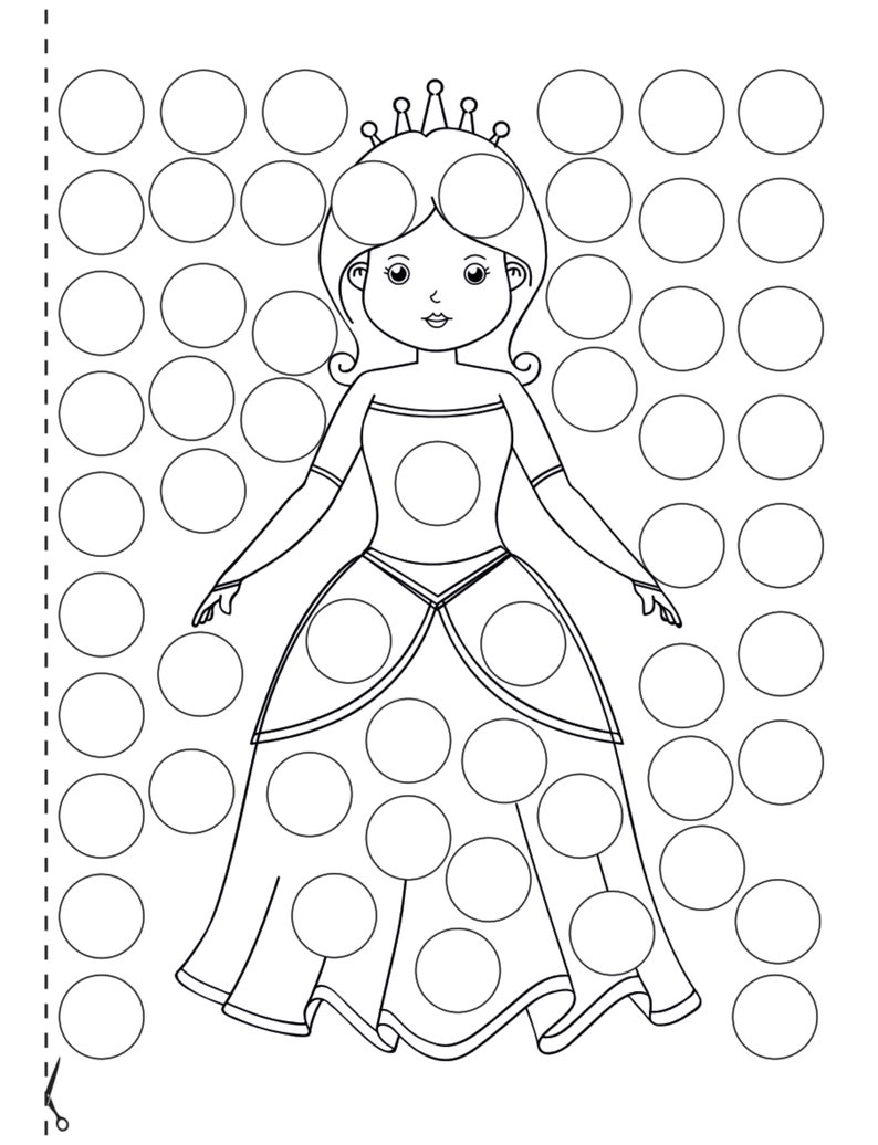 DIGITAL DOWNLOAD| Princess Dot Markers Activity Book for Kids | 45 ...