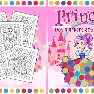 DIGITAL DOWNLOAD| Princess Dot Markers Activity Book for Kids | 45 ...