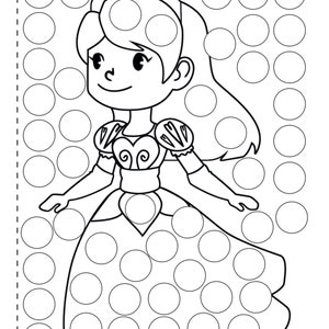 DIGITAL DOWNLOAD| Princess Dot Markers Activity Book for Kids | 45 ...